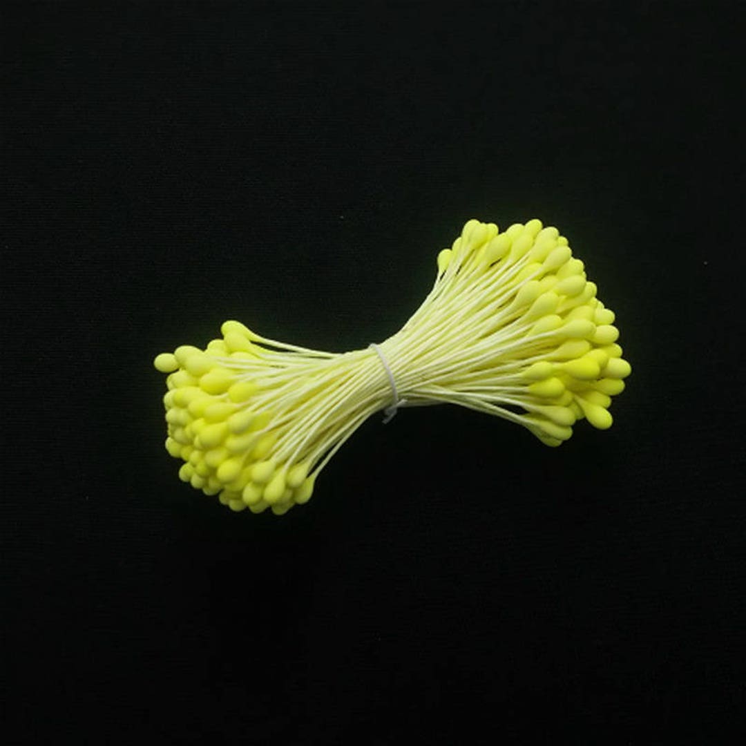 Flower Pip Yellow (round) XL Diameter 3mm 144pcs Made in Japan Perfect ...