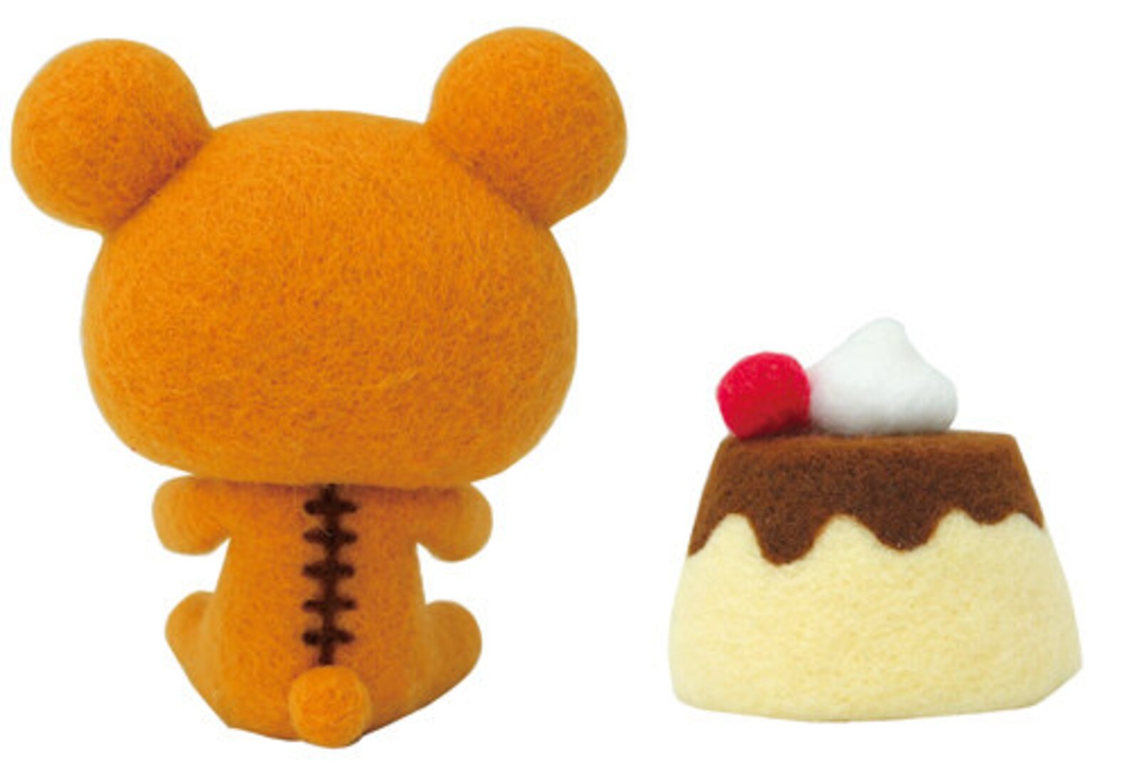 Needle Felting Rilakkuma Series DIY Brown Rilakkuma & Pudding - English ...