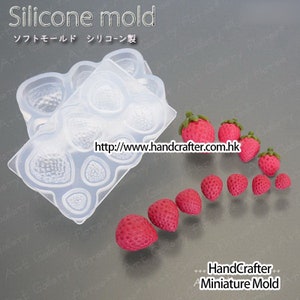 Lovely Fruit Mini 3D Strawberry(s) High Quality Silicone Soft Mold for ...