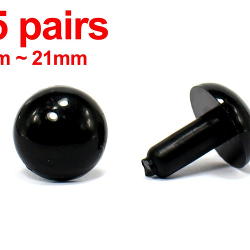 25 Pairs 2mm to 21mm Japanese Black Animal Safety Eyes - Etsy