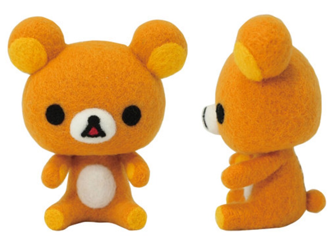 Needle Felting Rilakkuma Series DIY Brown Rilakkuma & Pudding - English ...