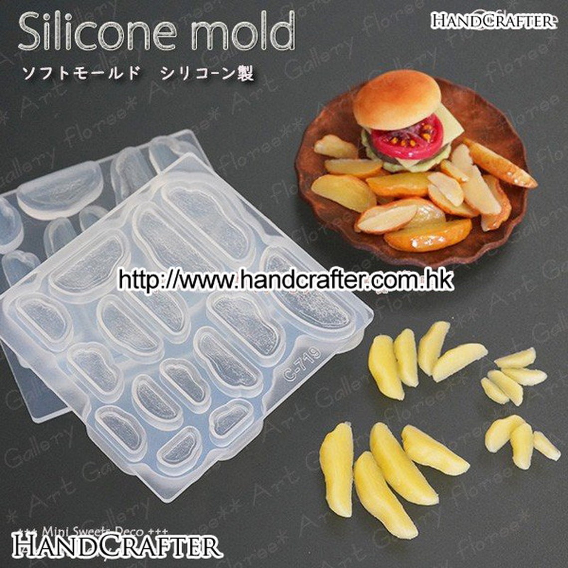 Lovely Food Series 3D Potato Wedges Mold High Quality Silicone Soft ...