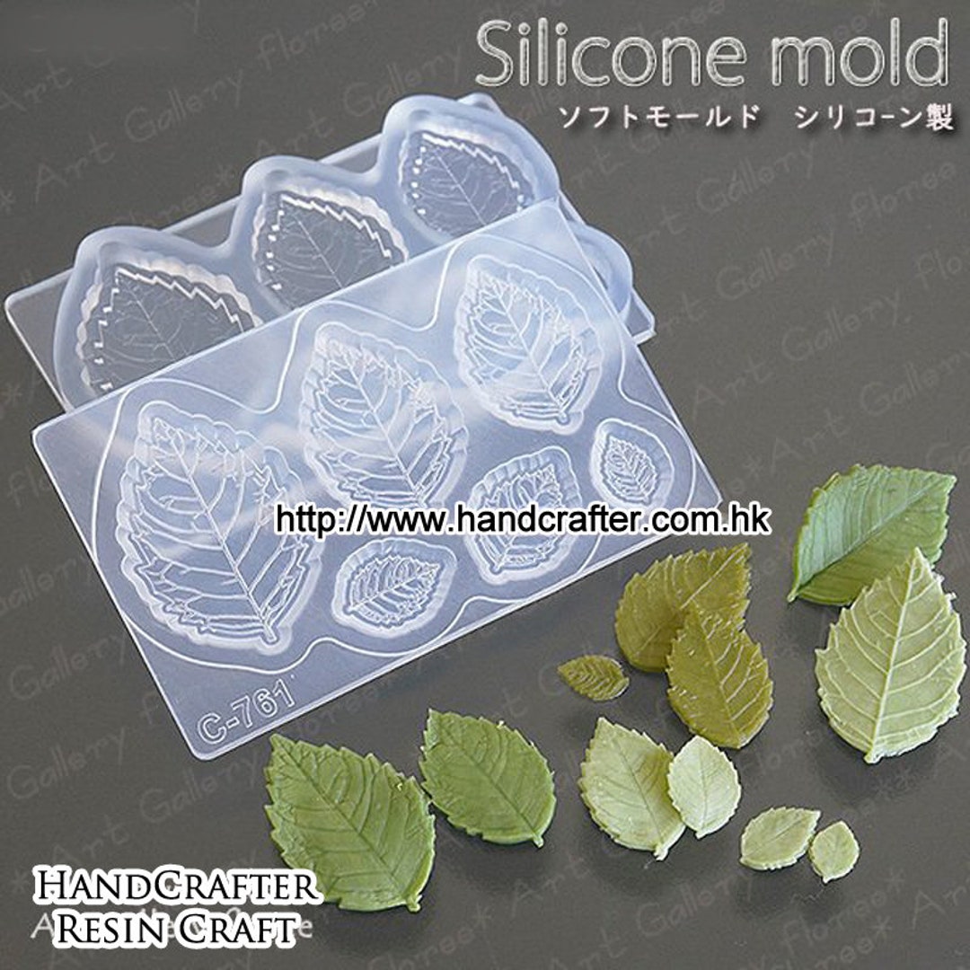 Lovely Leaf Mini 3D Rose Leaf (double-sided) Mold High Quality Silicone ...