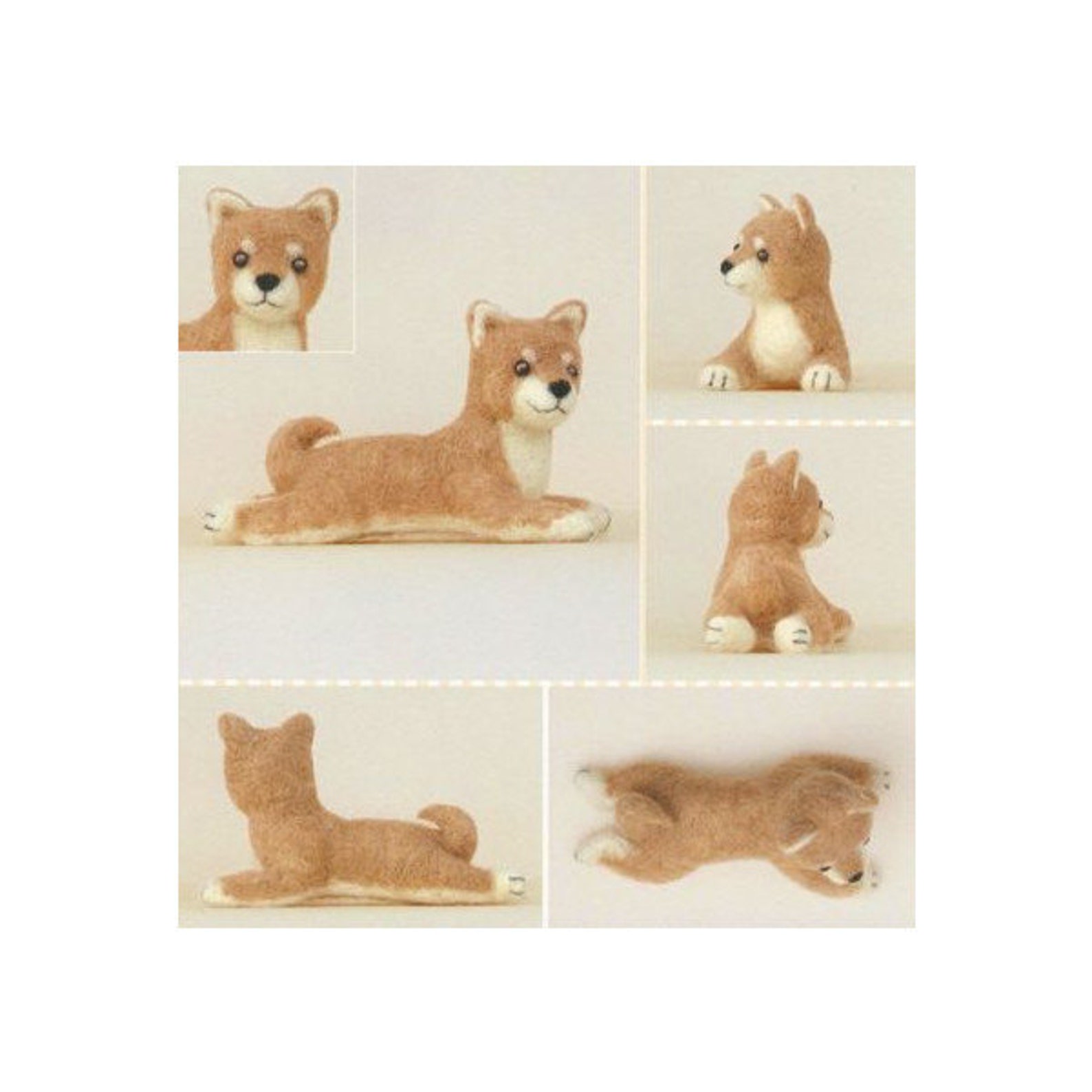 DIY Handmade Wool Felt Kit Shiba Inu Japanese Kit Package | Etsy