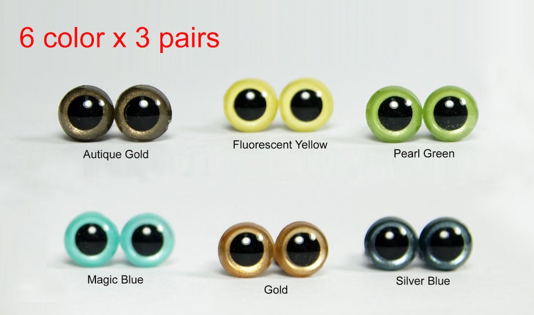 6 Color X 3 Pairs - 4.5mm to 9mm Japanese Hand Painted Pearl-tallic ...