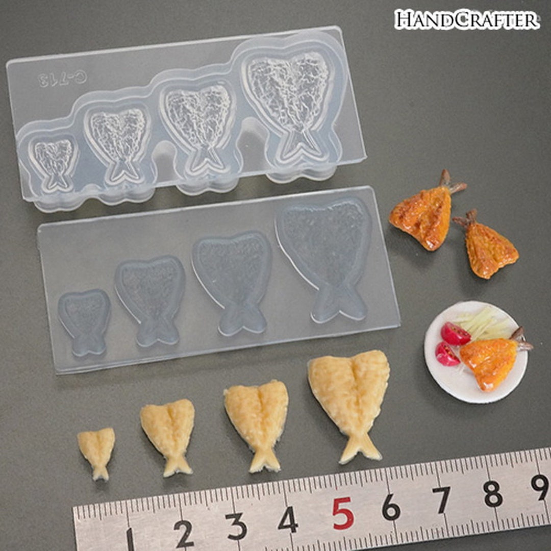 Lovely Food Series 3D Miniature Fried Fish Mold High Quality Silicone ...