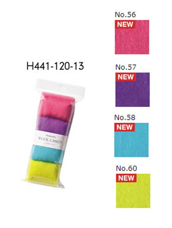 Merino Wool Japanese Hamanaka Felt Wool 4 Color Set. | Etsy