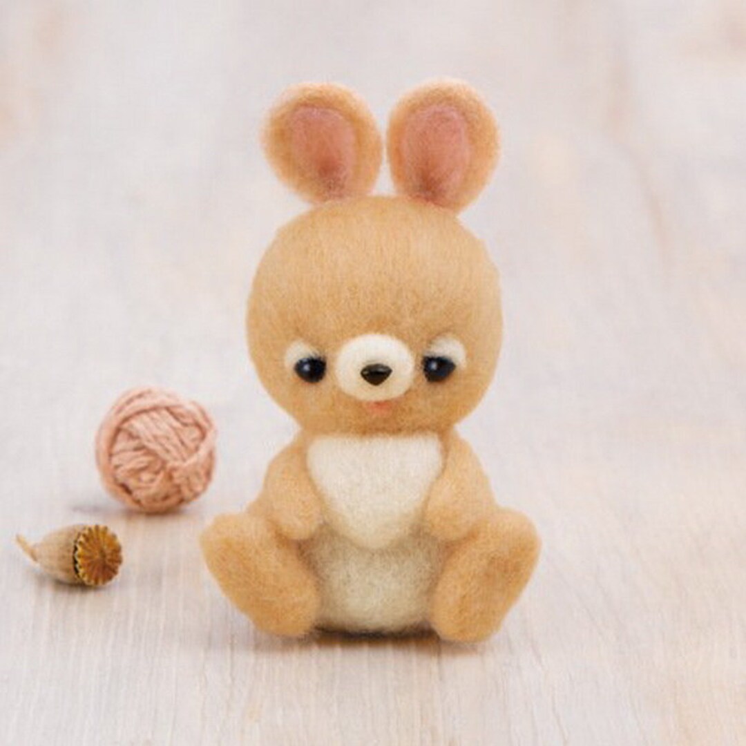 Sleeping Rabbit DIY Handmade Wool Felt Kit - Japanese Kit Package H441-599 - Etsy