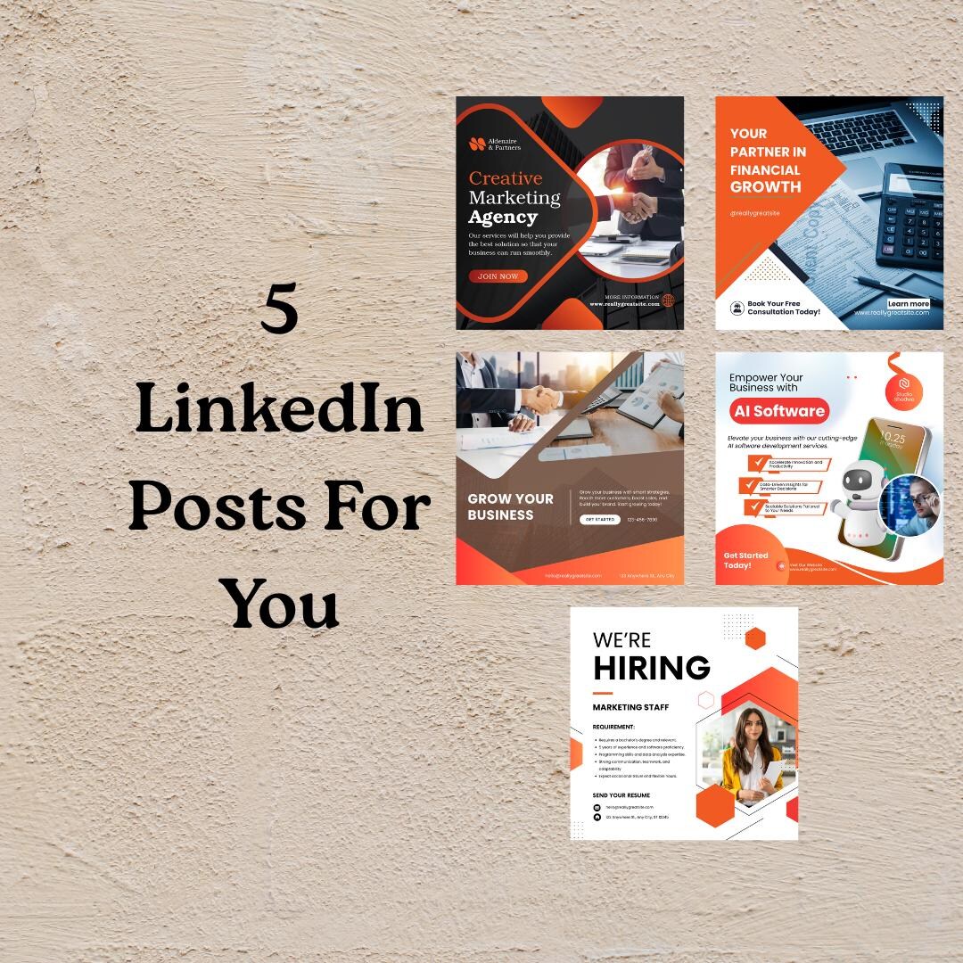 Customizable Linkedin Post Templates - Unique Social Media Designs ...