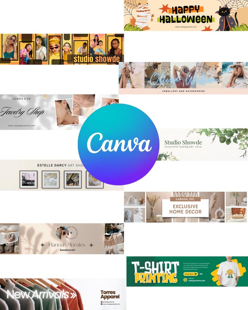 22 Editable Etsy Shop Banner Templates: Canva Bundle (digital Download ...