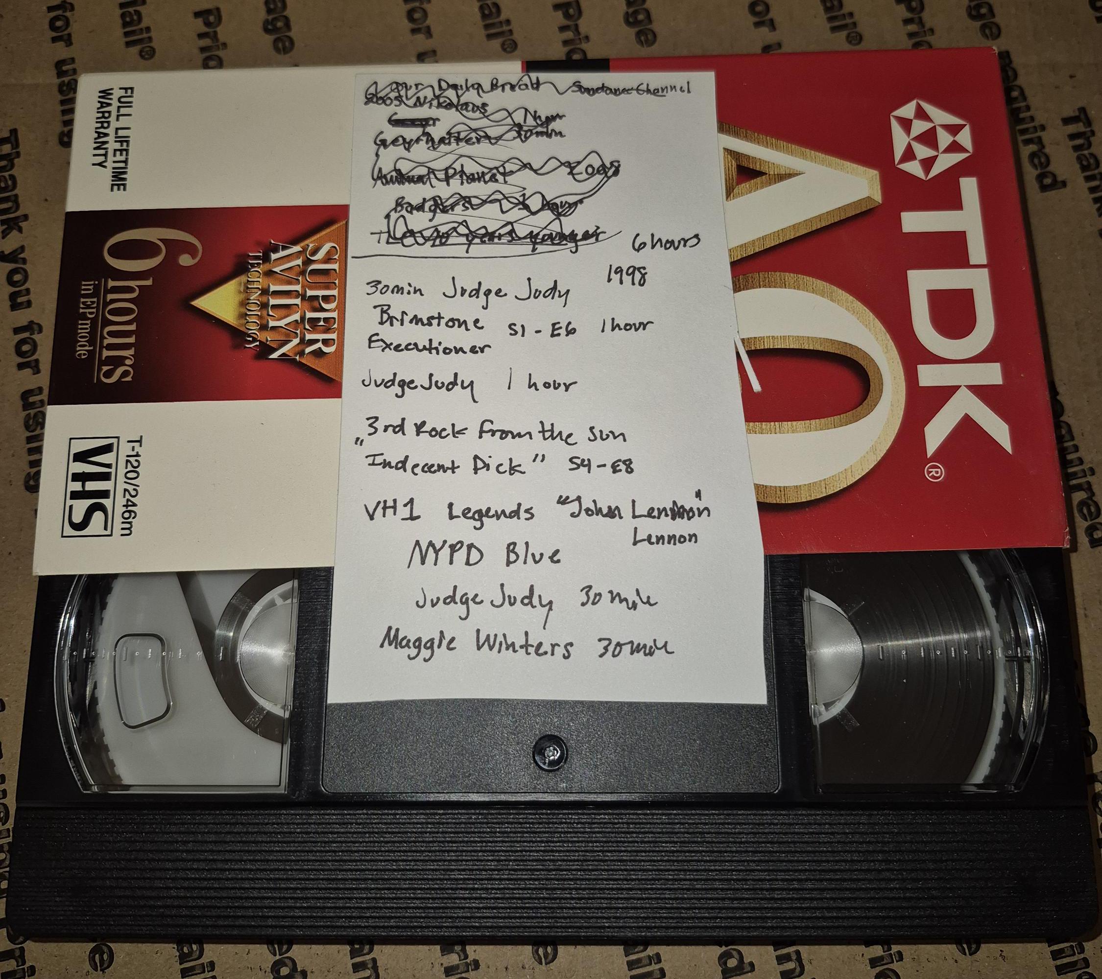 VHS Tape 1998 Judge Judy Brimstone 3r Rock VH1 NYPD Blue 6 Hours With Commercials! 90's TV Shows ...