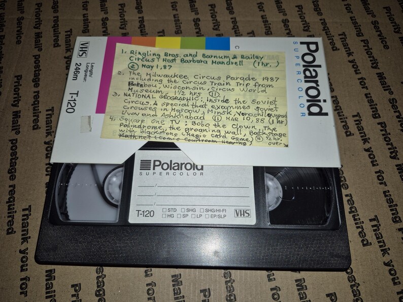 Vintage VHS Tape PBS Chicago 80's 1987 Circus Milwaukee Bobo the Clown ...