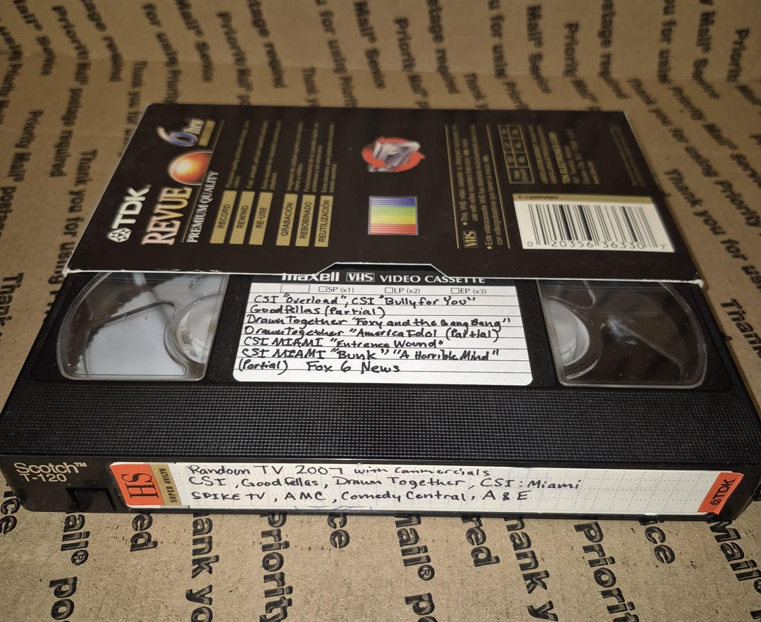 VHS Tape CSI Miami Drawn Together Comedy Central Spike TV 2007 With ...