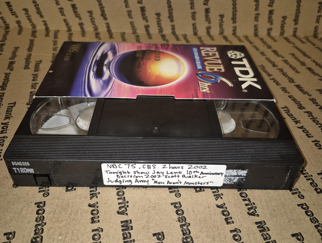 VHS Tape NBC 75 CBS 2002 Jay Leno Scott Walker Judging Amy With ...