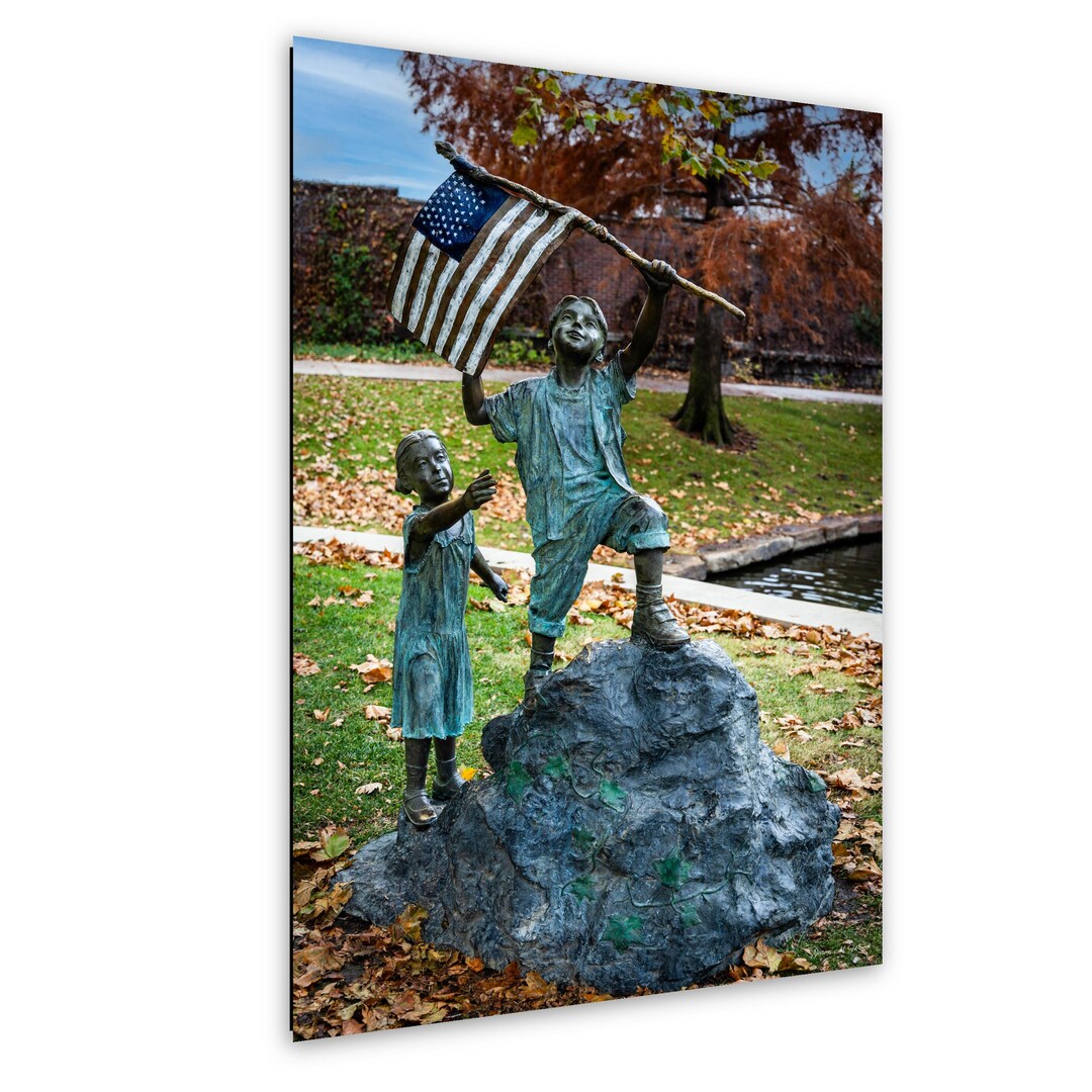Patriotic Children Statue – Americana Photography Wall Art – Freedom ...