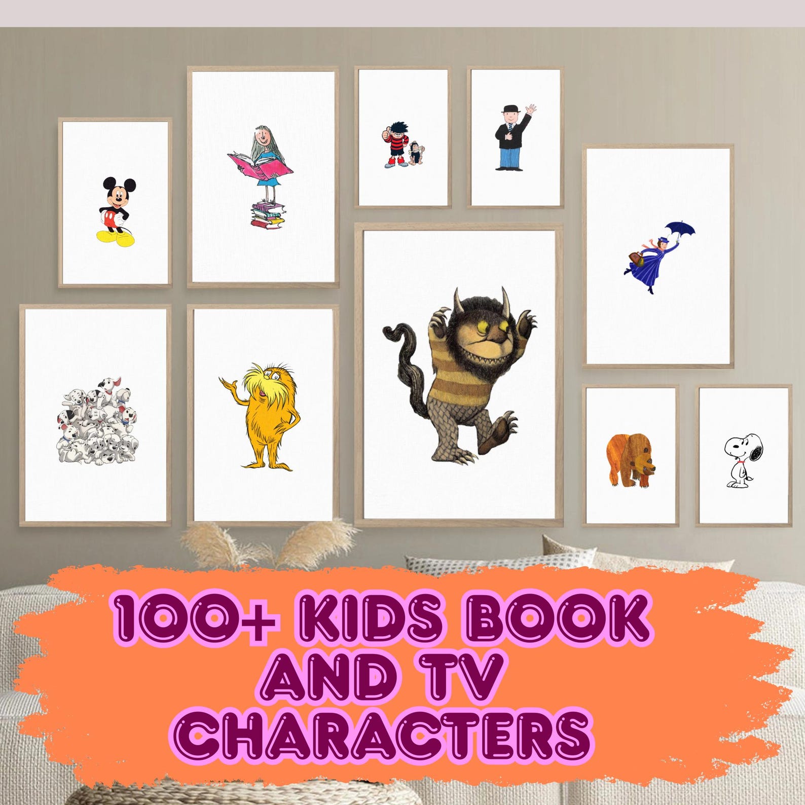 100+ Children's Book & TV Character Prints: Classroom Decor (digital ...