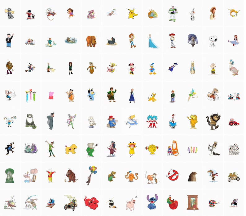 100+ Children's Book & TV Character Prints: Classroom Decor (digital ...