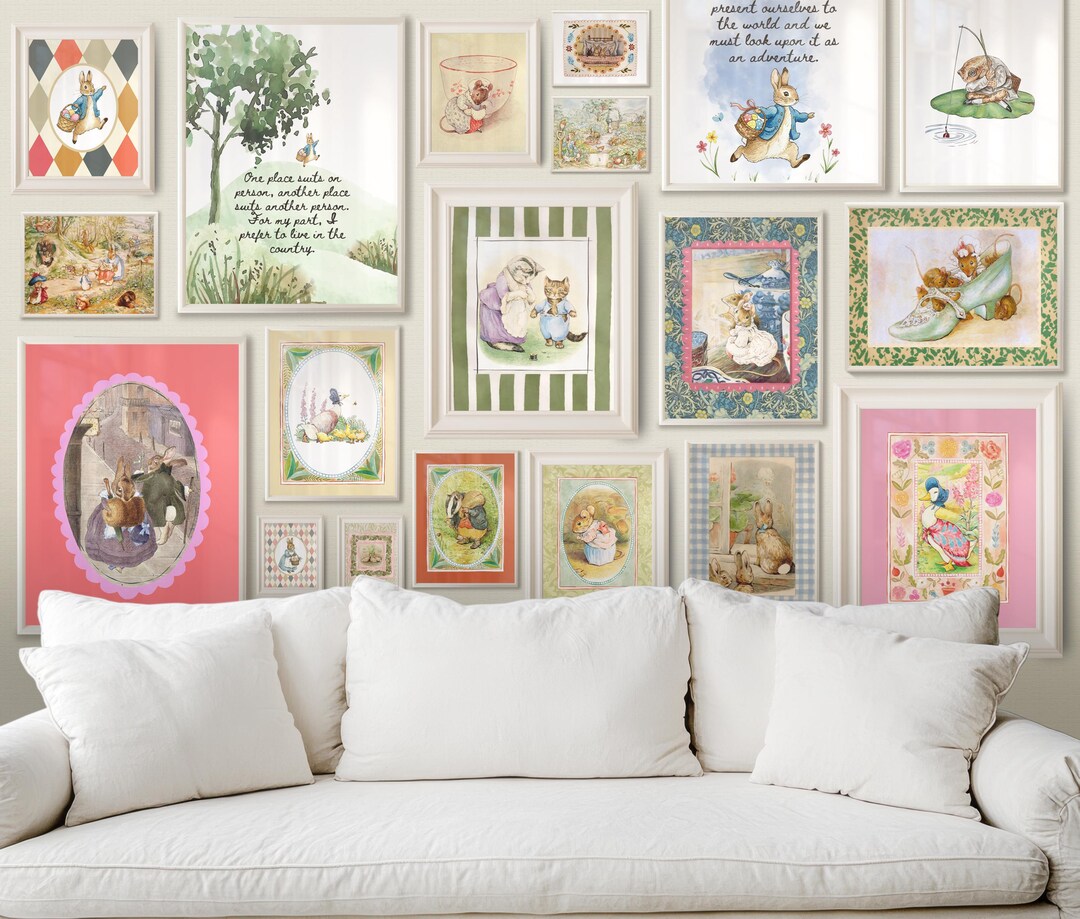 Beatrix Potter Nursery Decor Digital Download Gallery Wall Set. 65 ...