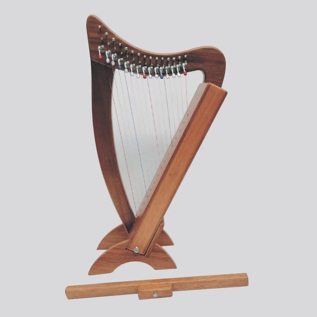 New 15 String Lap Harp in Mahogany Wood With Bag, Key and Free Delivery ...