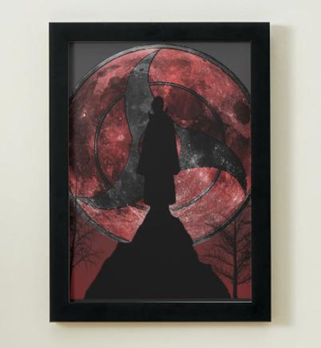 Naruto Digital Poster - Printable Canva - Itachi Uchiha - Sharingan ...