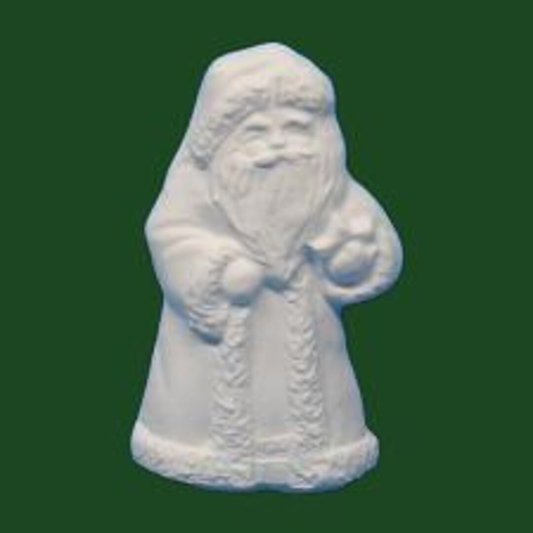 Ready to Paint Plaster, Traditional Santa, Santa, Ornament, U Paint ...