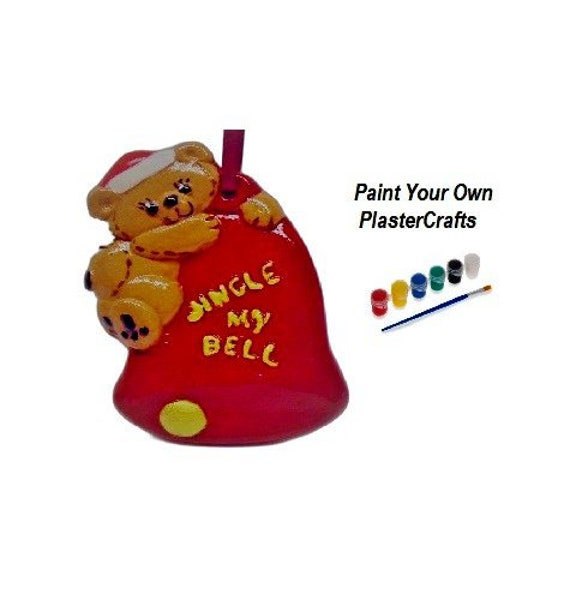 Ready to Paint Plaster Teddy Bear Jingle My Bell Teddy Bear - Etsy