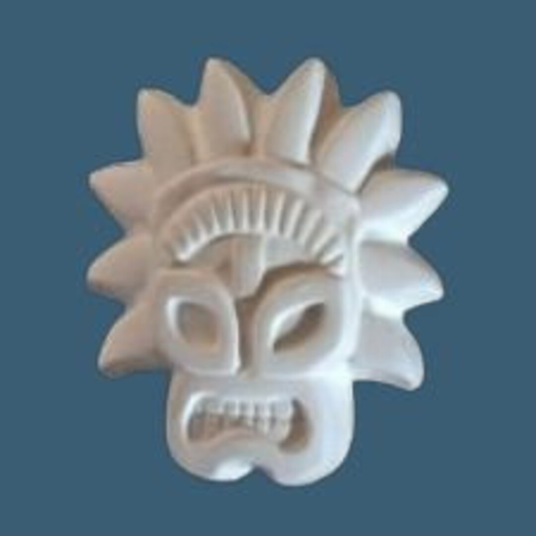 Ready to Paint Plaster Craft, Tiki Mask, Beach Theme, Ornament, U Paint ...