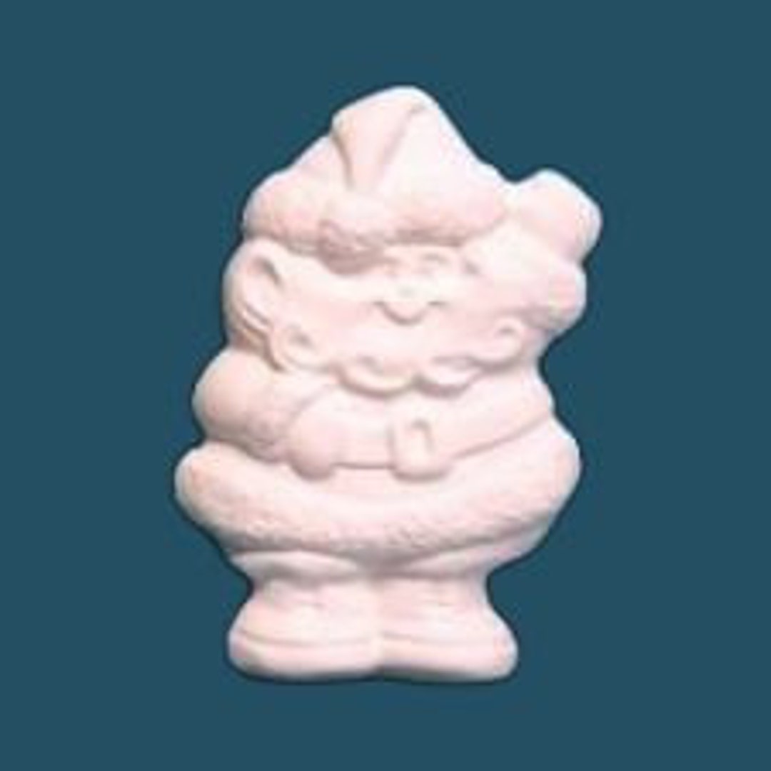 Ready to Paint Plaster, Cute Jolly Santa, Santa Waving, U Paint, DIY ...