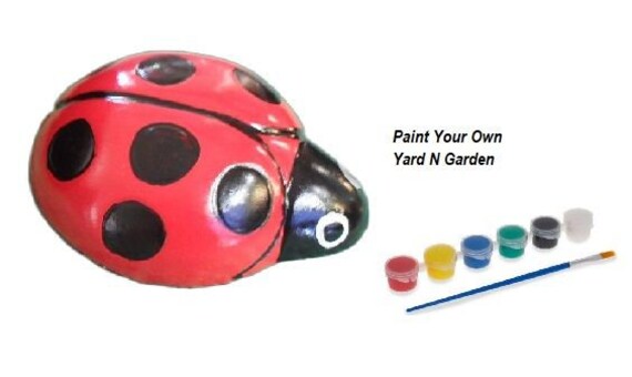 Ready to Paint Cement/concrete Ladybug Rock U Paint DIY - Etsy