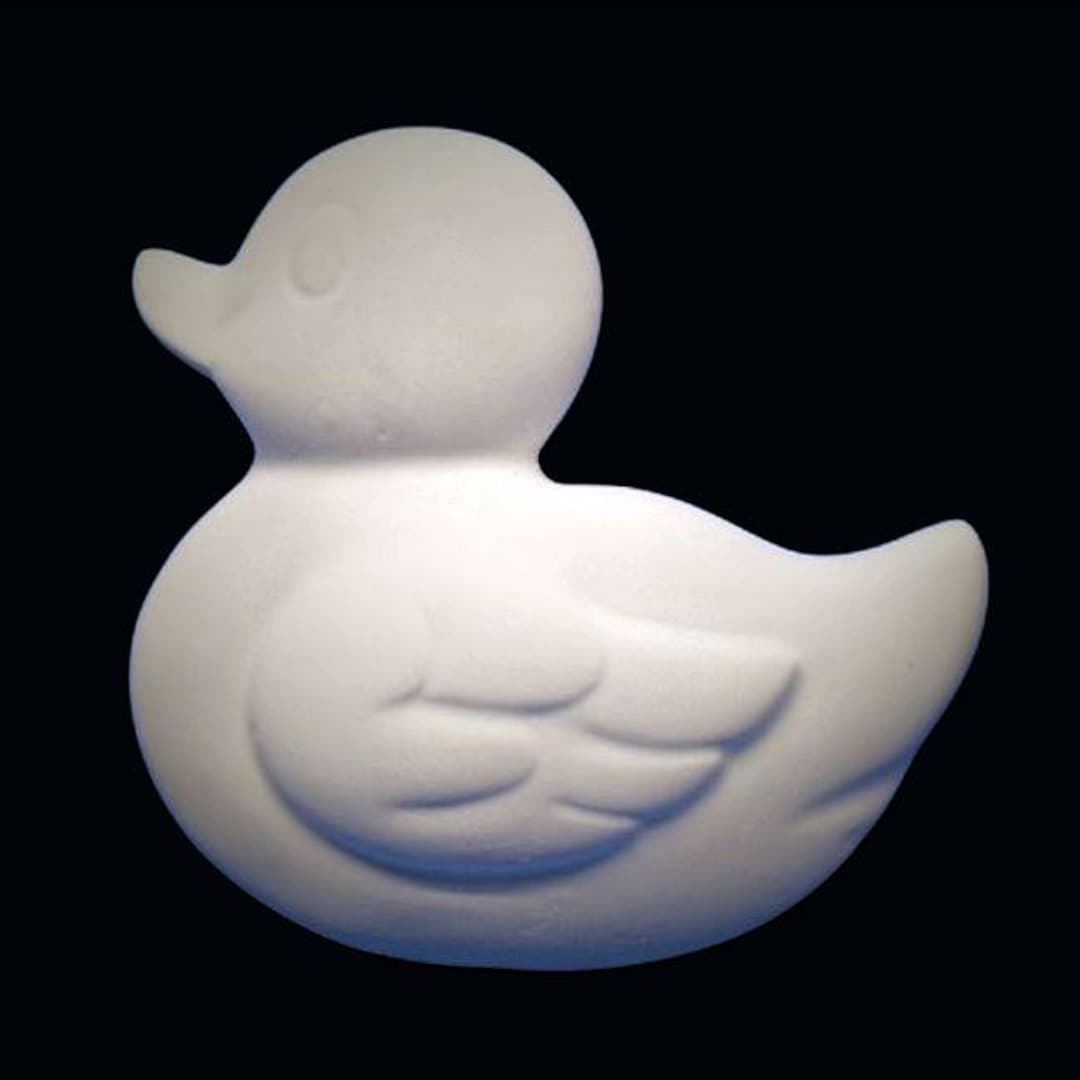 Ready to Paint Plaster Duck, Rubber Ducky, U Paint, DIY Plaster ...