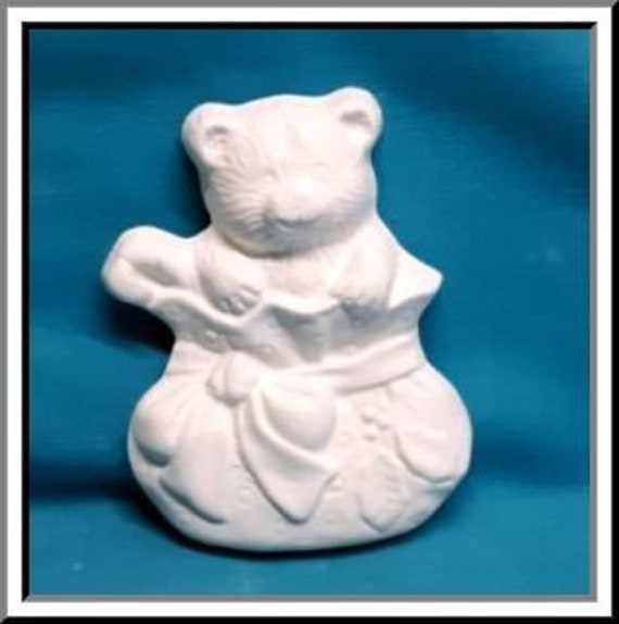 Ready to Paint Plaster Teddy Bear Bear in Sack Bear in Bag - Etsy
