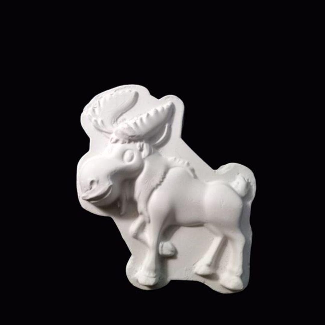Ready to Paint Plaster, Cartoon Moose, Wall Decor, U Paint, DIY Plaster ...