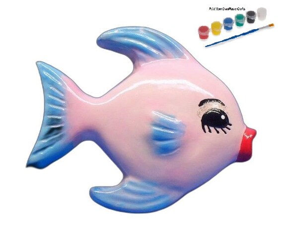 Ready to Paint Plaster Fish Blowfish U Paint DIY Plaster - Etsy