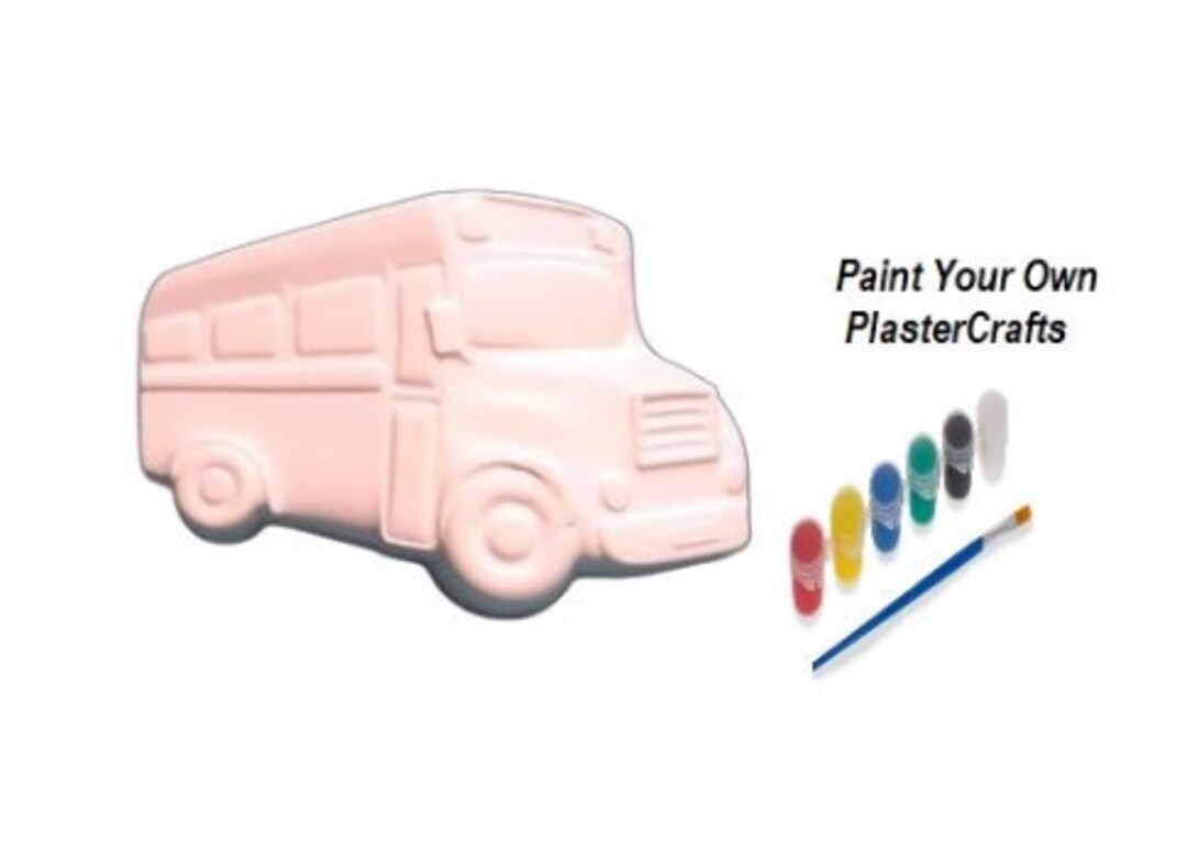 Ready to Paint Plaster School Bus Bus Ornament U Paint - Etsy