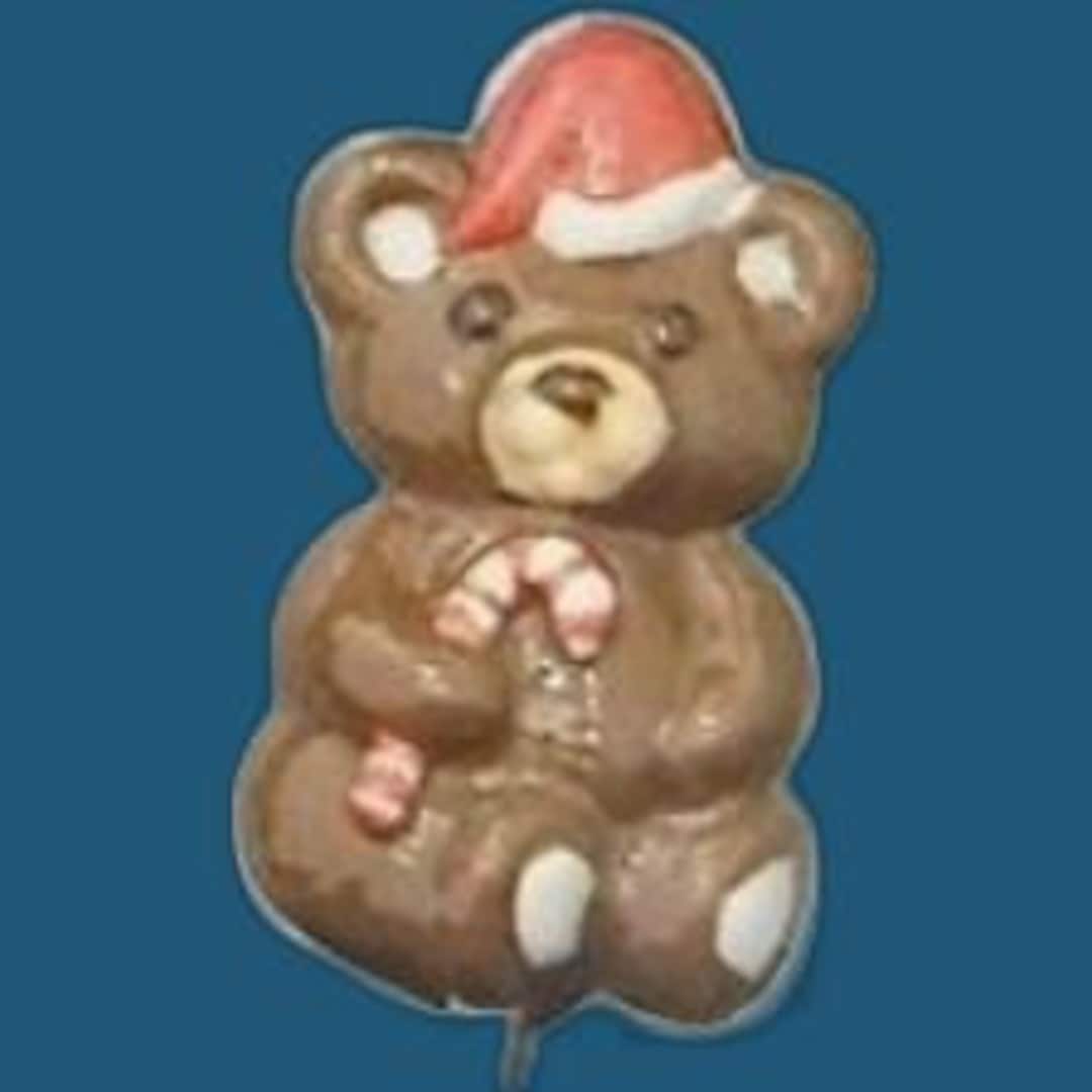 Ready to Paint Plaster Teddy Bear, Bear Holding Candy Cane, U Paint ...