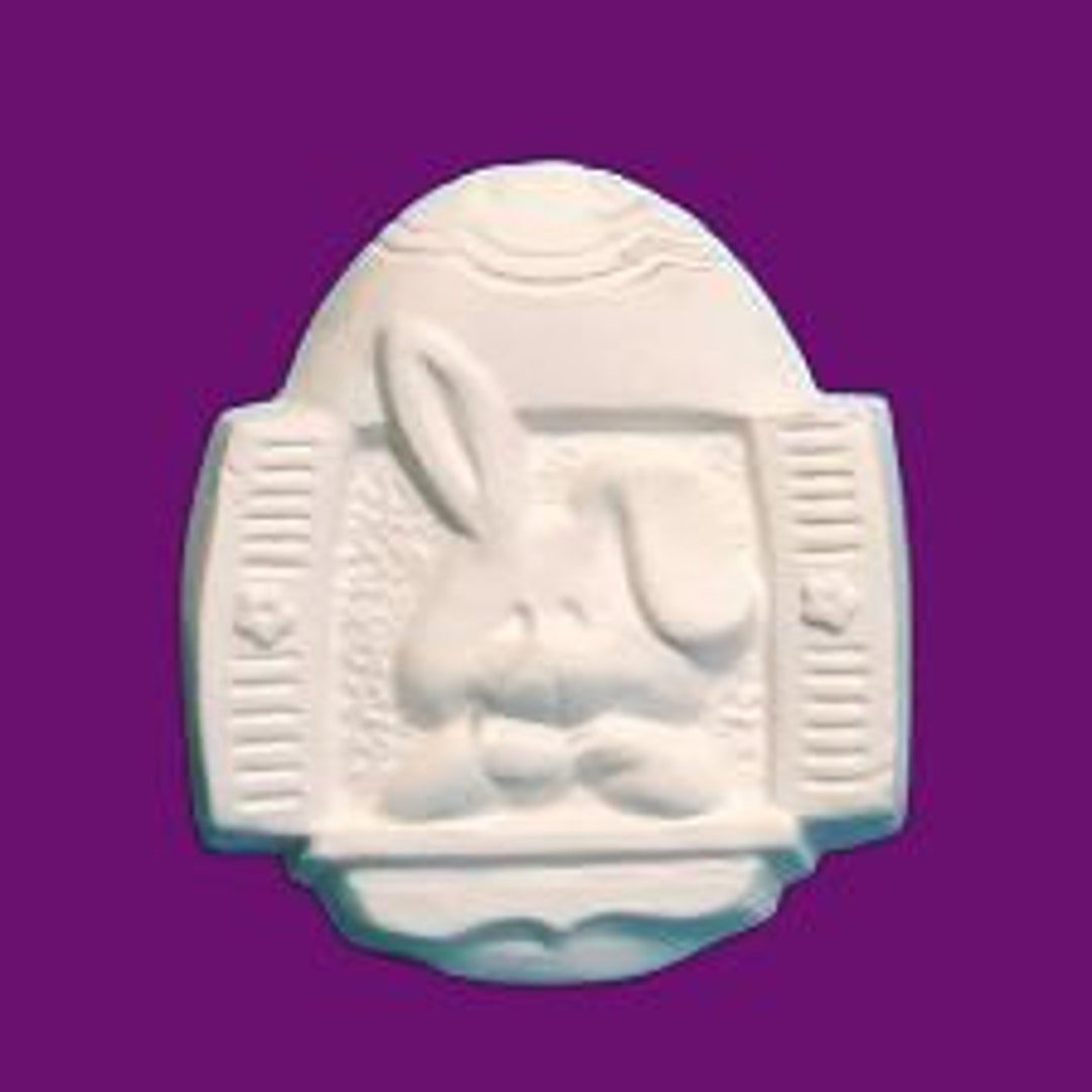 Ready to Paint Plaster, Bunny in Window, Bunny, Easter, Decoration, U ...