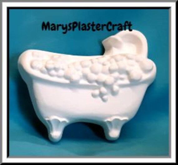 Ready To Paint Plaster Bath Tub Bubble Bath Bathroom Décor | Etsy