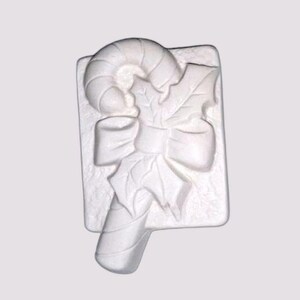 Ready to Paint Plaster, Candy Cane on Present, Ornament, U Paint, DIY ...