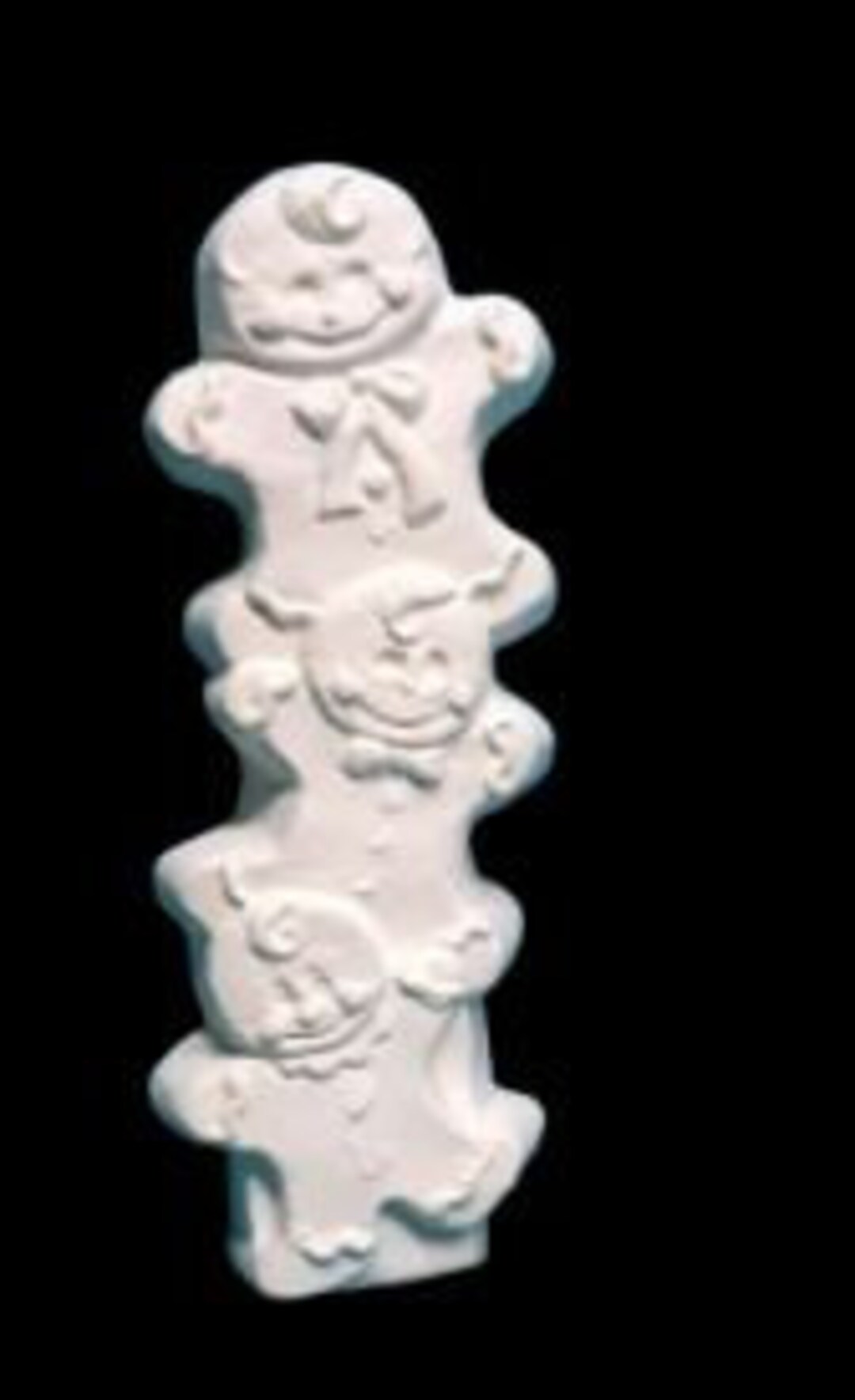 Ready to Paint Plaster Stacked Gingerbread Men Gingerbread - Etsy