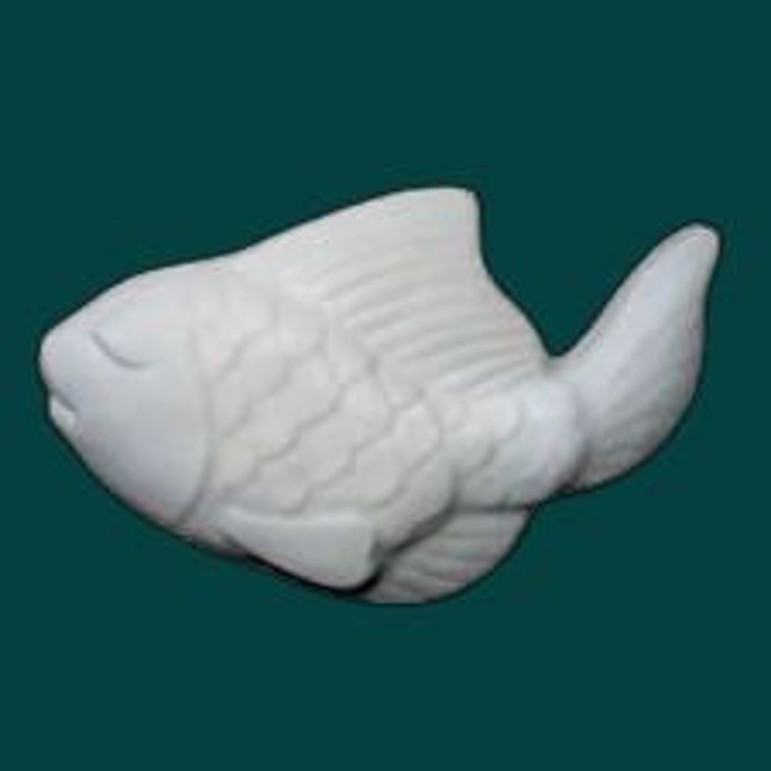 Ready to Paint Plaster, Sleepy Fish, Wall Décor, Bathroom, U Paint, DIY ...