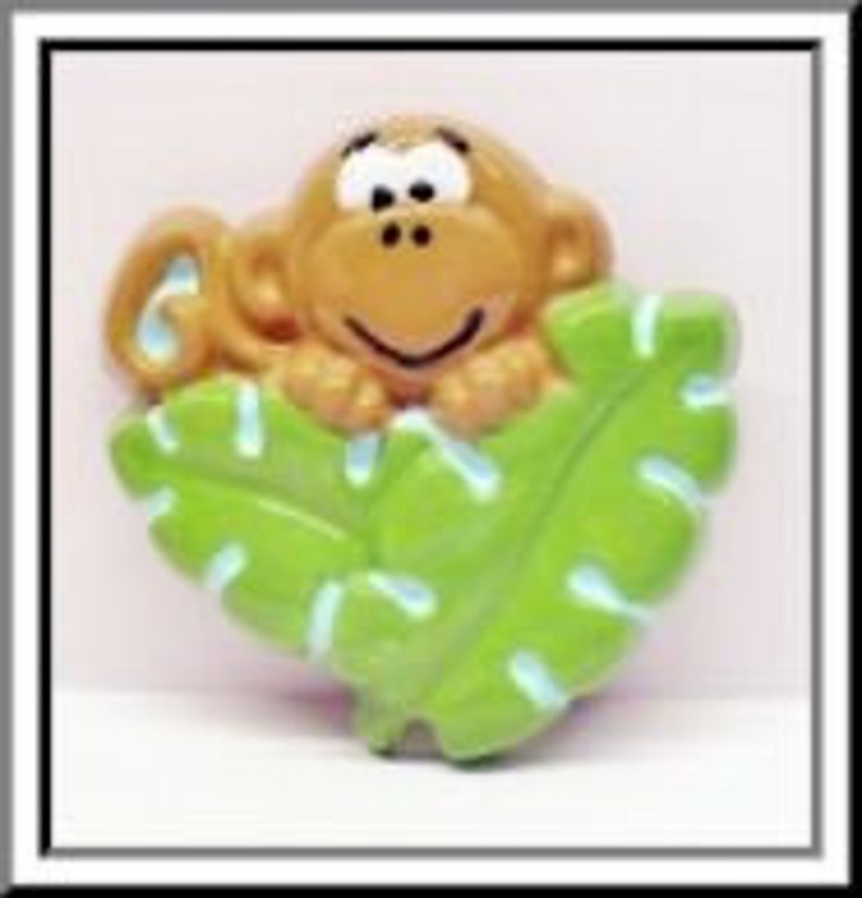 Ready to Paint Plaster Monkey Monkey With Leaf U Paint DIY - Etsy UK