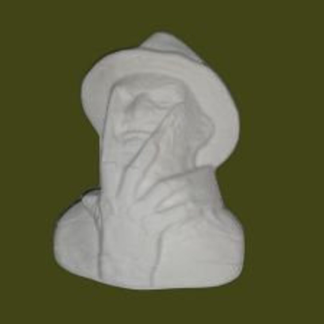 Ready to Paint Plaster, Scary Fred, Horror, Party Favor, Gift ...