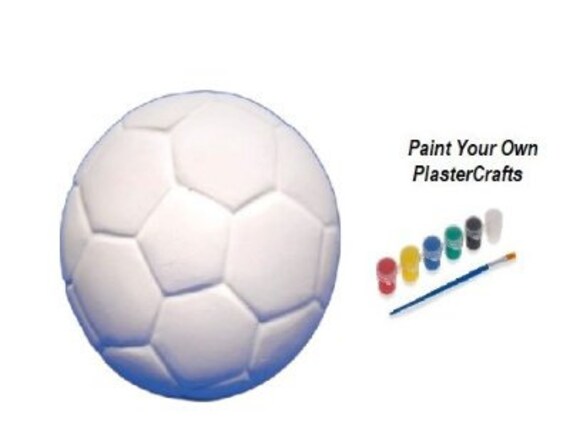 Ready to Paint Plaster Soccer Ball Sports Ornament U - Etsy