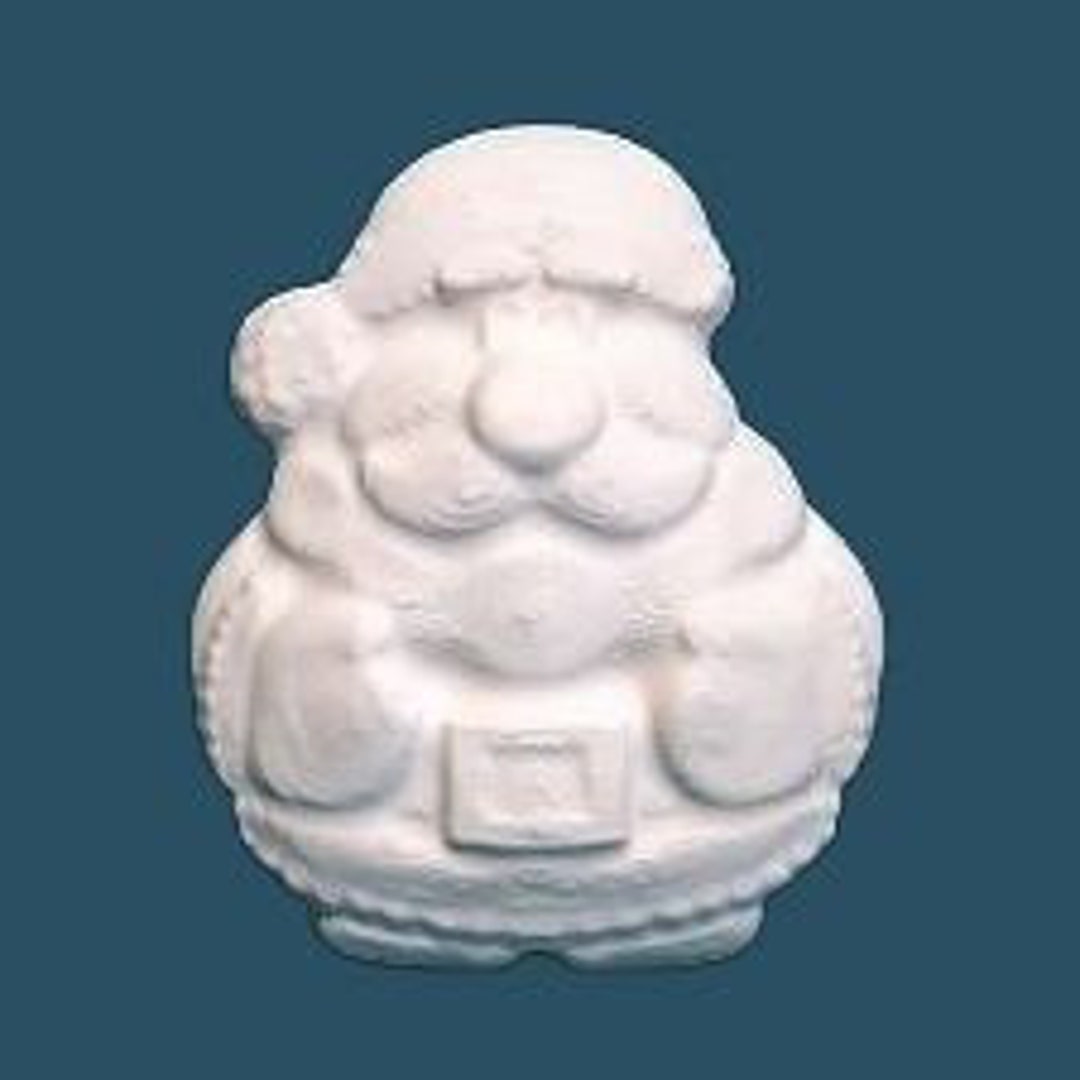 Ready to Paint Plaster Santa, Chubby Santa, U Paint, DIY Plaster ...