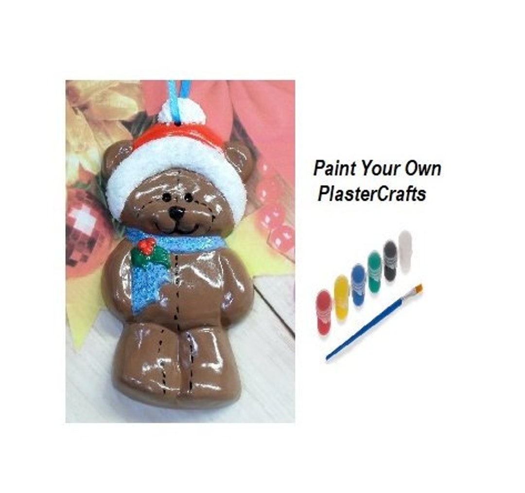 Ready to Paint Plaster Teddy Bear Large Stitched Bear U - Etsy