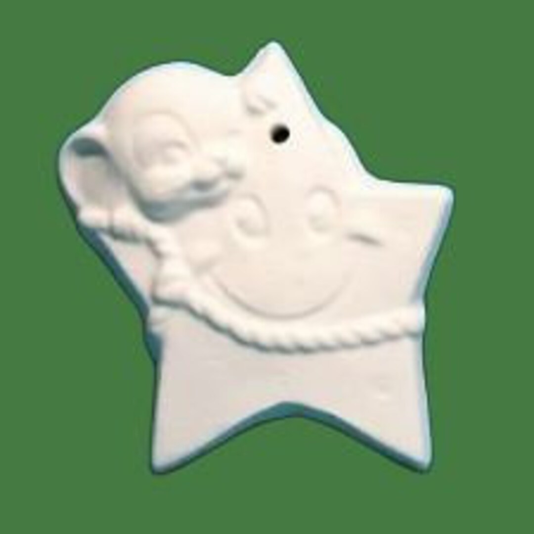 Ready to Paint Plaster, Mouse on Star, Mouse, Decoration, Ornament ...
