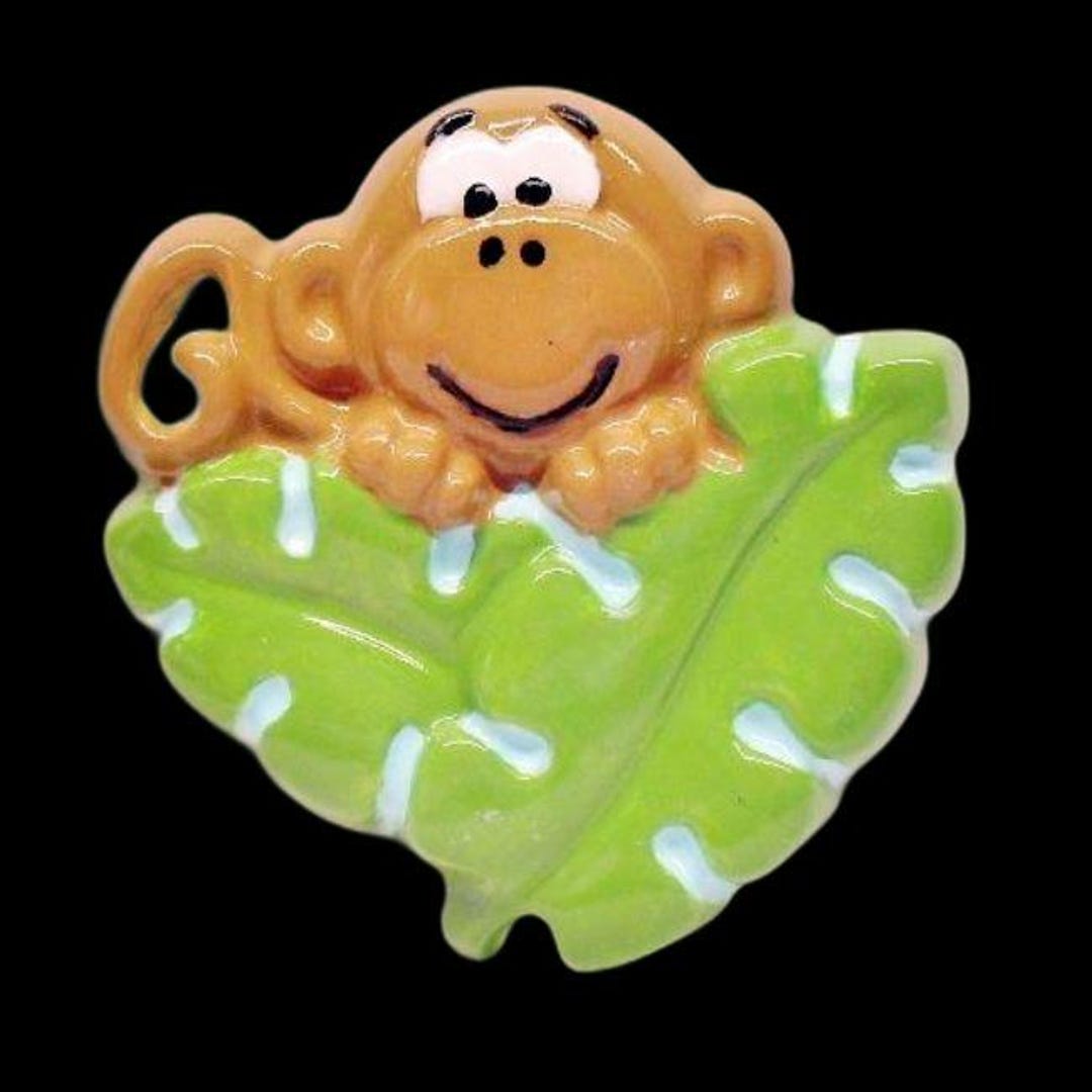 Ready to Paint Plaster, Monkey With Leaf, Kids Crafts, DIY Chalkware ...