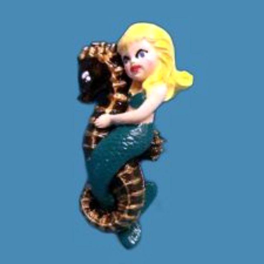 Ready to Paint Plaster, Mermaid on Seahorse, U Paint, DIY Plaster ...