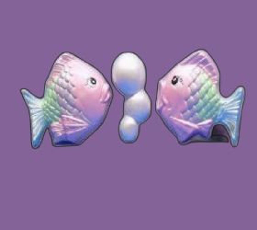 Ready to Paint Plaster, Fish N Bubbles Set, Wall Décor, U Paint, DIY ...