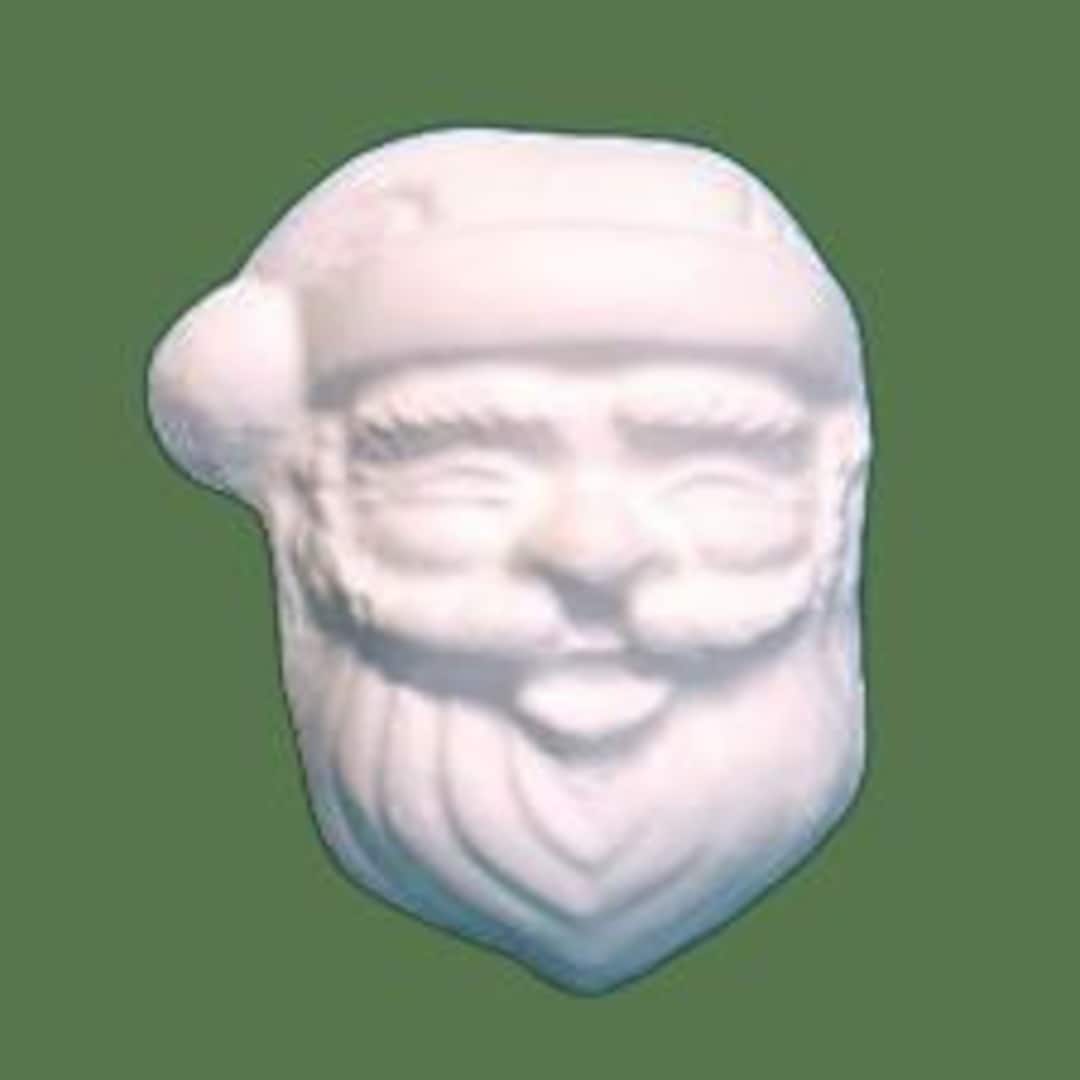 Ready to Paint Plaster, Santa Face, Santa Claus, Ornament, Gift, U ...